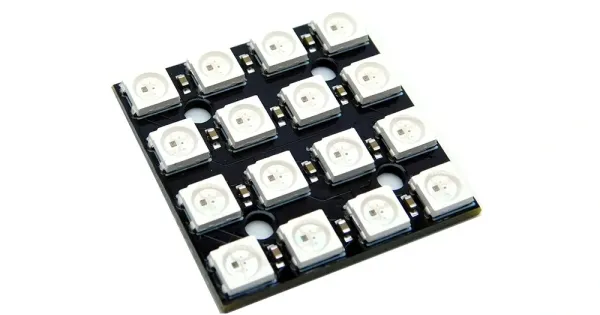 WS2812B Neopixel Addressable RGB LED Modul 4x4 Square Matrix ...